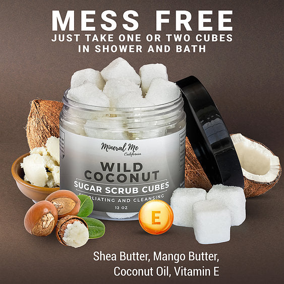 Coconut Body Scrub Cubes - Mineral Me California